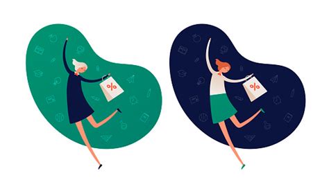 벡터 플랫 여성 학교 배너 템플릿 세트입니다 흰색 배경에 고립 된 아이콘쇼핑 백 유체 프레임행복 소녀 웹 대학 대학 용품 광고가