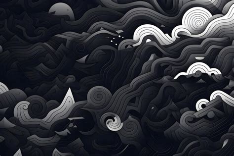 Premium Photo Overlay Multiple Patterns Of Monochrome Design