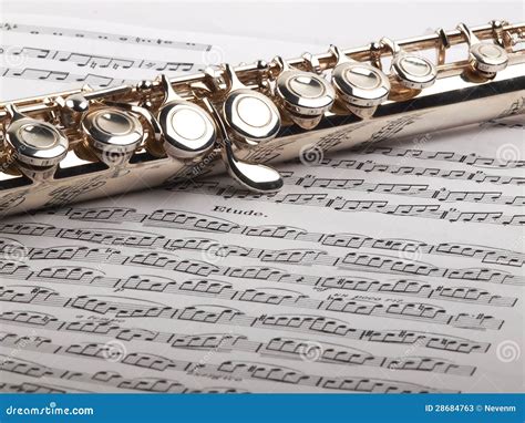 Flute And Notes Stock Image Image Of Rehearsal Clef 28684763