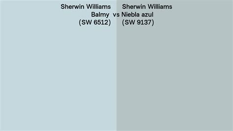 Sherwin Williams Balmy Vs Niebla Azul Side By Side Comparison