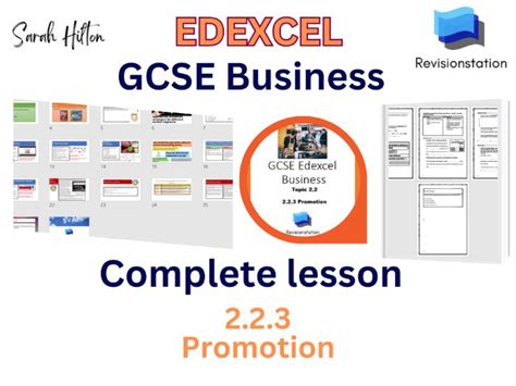 Edexcel Gcse Business 2 2 3 Promotion Complete Lesson 223 Teaching Resources