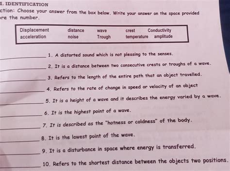 choose your answer from the box below write your answer on the space provided before the number
