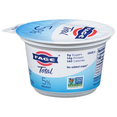 Fage Total 5 Plain Greek Yogurt Front Right Elevated