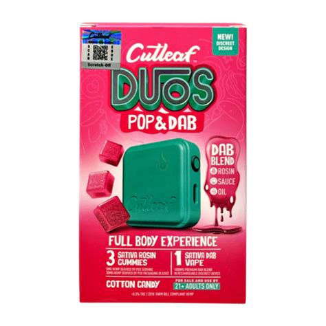 Cutleaf Duos Pop And Dab Gummies 3 Gummies 1 Dab Highfi