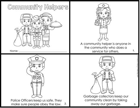 Community Helpers Mini Bundle Mini Posters And Mini Book Classful