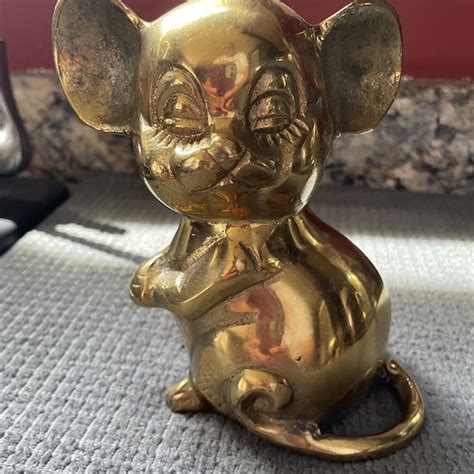 Solid Brass Mouse Etsy