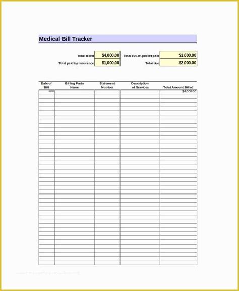 Free Payment Tracker Template Of Excel Bill Template 14 Free Excel Documents Download