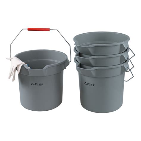 Qskely 35 Gallon Commercial Cleaning Plastic Buckets With Handles