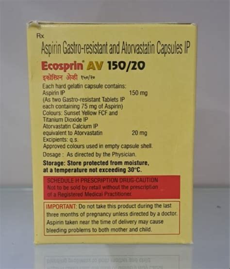 Aspirin Gastro Resistant Atorvastatin Capsule 150 Mg At ₹ 800box In Jabalpur