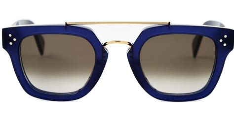 Lyst Céline Aviator Acetate Sunglasses In Blue