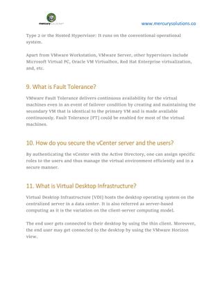 15 Vmware Interview Questions Answers 2018 PDF