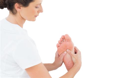 Man Having Foot Massage Holding Man Examination Room Rehabilitation