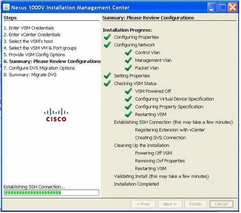 Cisco Nexus 1000v Getting Started Guide Release 4 2 1 Sv1 4a Configuring The Software Using