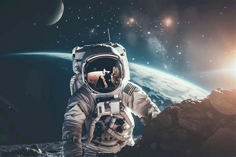 Astronaut Exploring A New World Premium Ai Generated Image