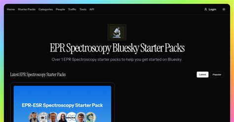 Epr Spectroscopy Bluesky Starter Packs [1 Lists • Mar 2025]