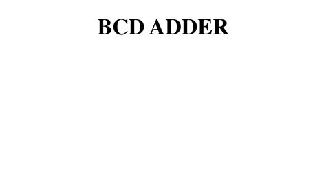 SOLUTION Dld Lecture Bcd Adder Magnitude Comparator Studypool