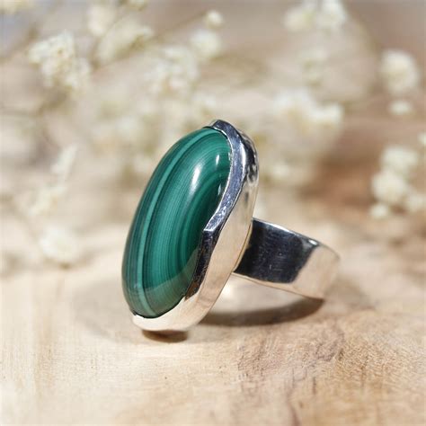 Bague Malachite Amandine Forestier Minéraux