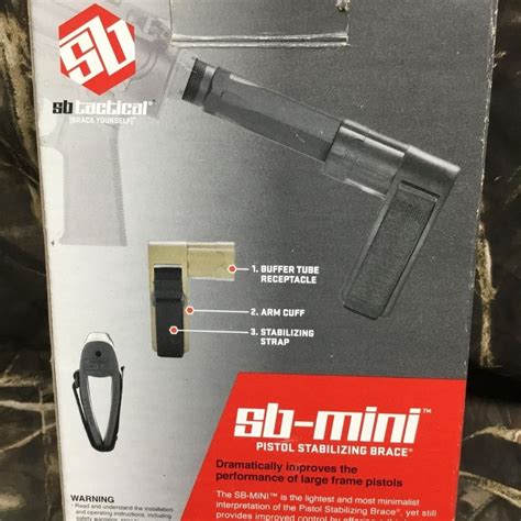 Sb Mini Pistol Stabilizing Brace Lightweight Black Brace Shootersgate