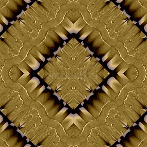 Abstract Symmetrical Wavy Seamless Pattern Stock Illustration