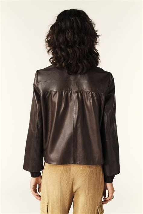 Baandsh Milo Leather Jacket Marron Cocaranti