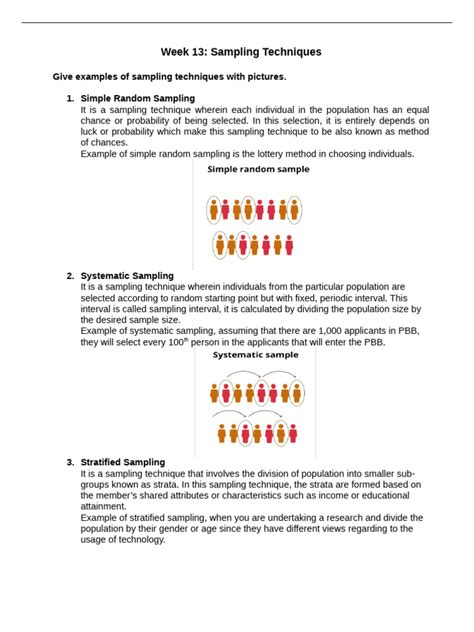 Overview Of Sampling Techniques Pdf Sampling Statistics Techniques