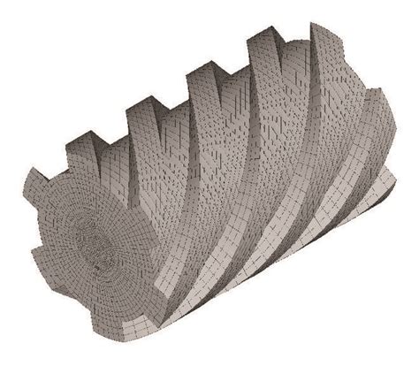 Finite element mesh of the helical spline coupling β 135 deg a Download Scientific Diagram