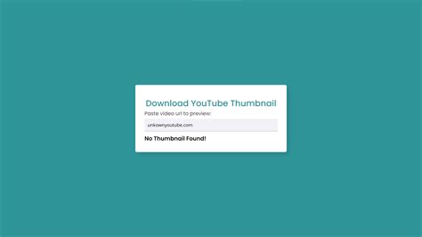 Youtube Thumbnail Downloader Using Php With Source Code Sourcecodester