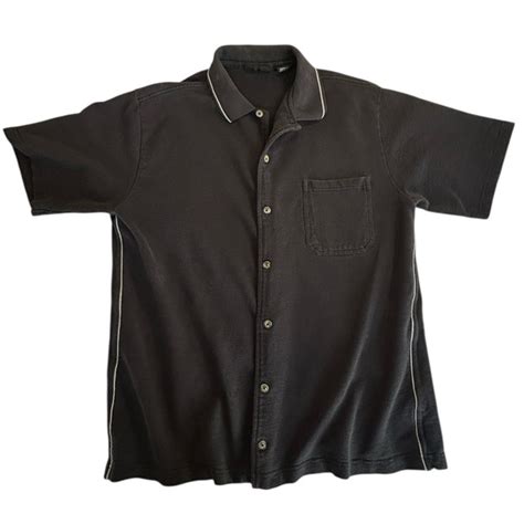 No Boundaries Shirts Vtg Black Short Sleeve Button Down Shirt