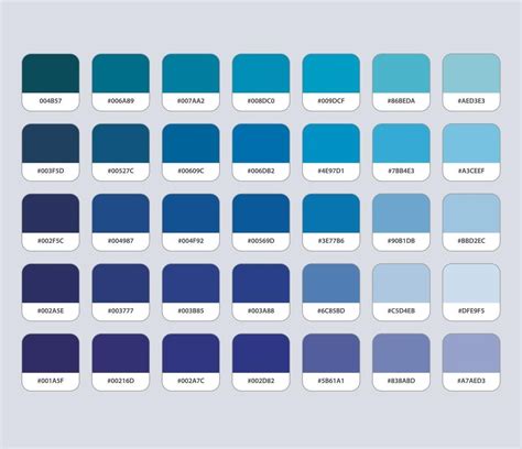 Download Blue Color Palette With Hex For Free Blue Colour Palette Hex Color Palette Blue Palette