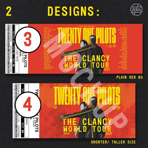 Clancy World Tour 2024 Tickets Twenty One Pilots Printable