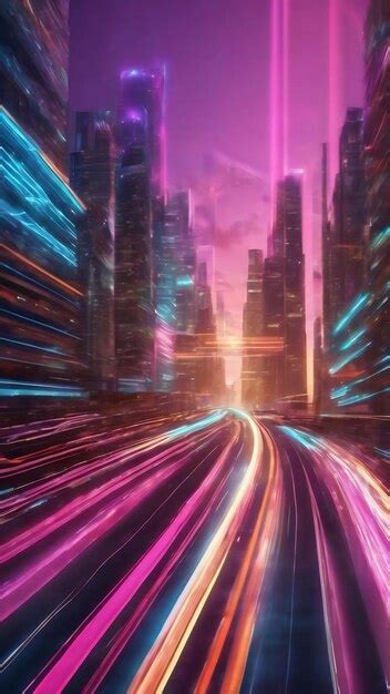 Premium Ai Image 3d Render Motion Line Of Speed And Power Or Light Trails Highspeed Light With