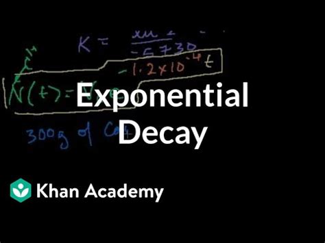 Introduction To Exponential Decay Video Khan Academy