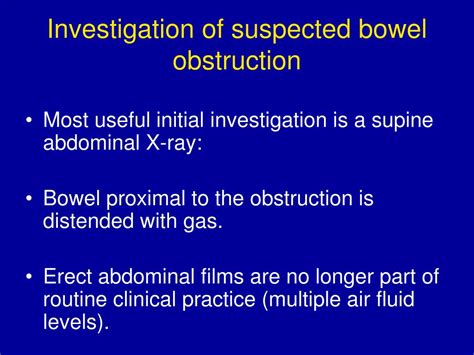 PPT Presentation Diagnosis And Management Of Bowel Obstruction PowerPoint Presentation ID