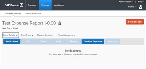 How To Submit A Travel Expense Report In Concur Information Technology