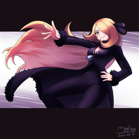 Cynthia Pokemon And 2 More Drawn By Maydaykiki Danbooru