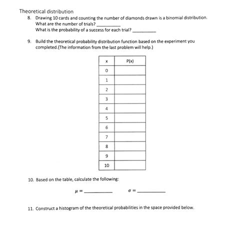 Solved Experimental Distribution 5 Use The Data From Your