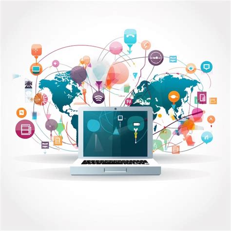 Premium Vector Internet Network Communication Web Technology Computer Icon Vector Online