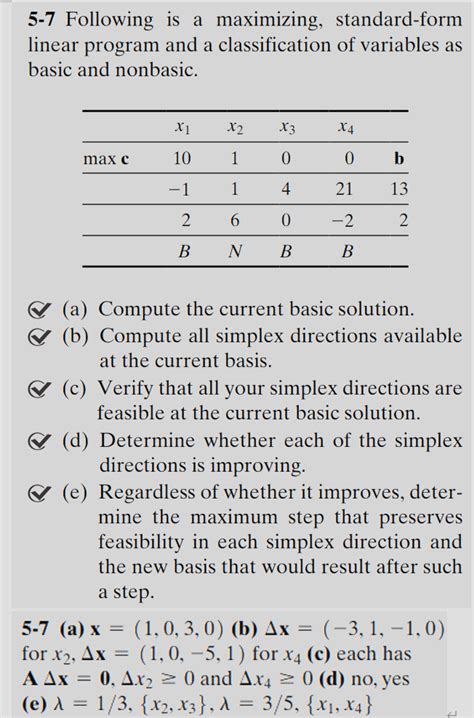 Solved 5 7 ﻿following Is A Maximizing Standard Formlinear