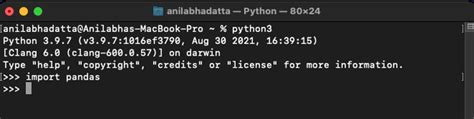 How To Install Python Pandas On Macos Geeksforgeeks
