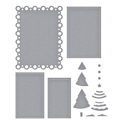 Spellbinders Essential Holiday Collection Dies Nested Tree Frame Scrapbookpal