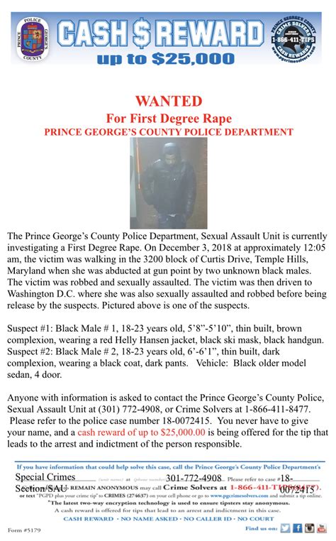 Pgpd News Pgpd And Mpd Investigating Sexual Assault And Abduction
