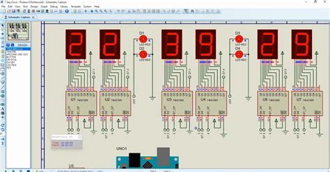 Silulasi Proteus Jam Digital Arduino 7 Segment Dengan Rtc Ds1307