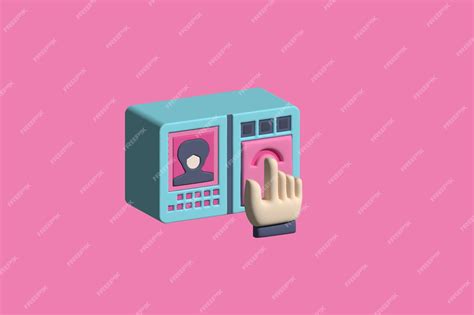 Premium Vector Biometric Authentication Isometric Icon 3d Vector Icon