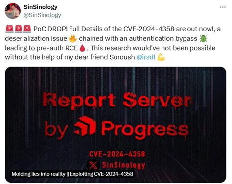 Progress Telerik Report Server Receives Security Update For Critical Auth Bypass Vulnerability