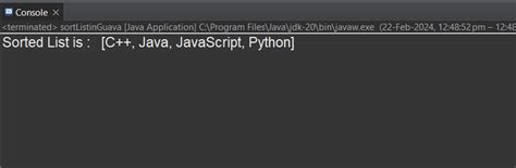 How To Sort A List In Java