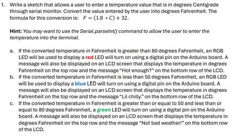 Solved 1 ﻿write A Sketch That Allows A User To Enter A