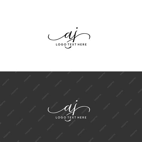 Premium Vector Aj Initials Letters With Swirls Aj Cursive Letters In