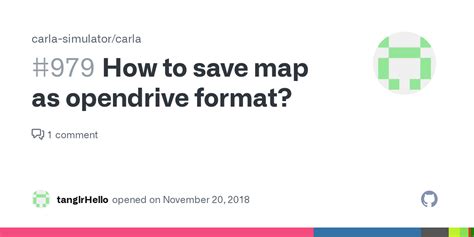 How To Save Map As Opendrive Format · Issue 979 · Carla Simulatorcarla · Github
