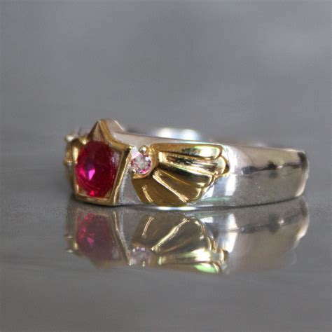 Zelda Gorons Ruby Ring Sterling Silver Anime Cosplay Jewelry Etsy