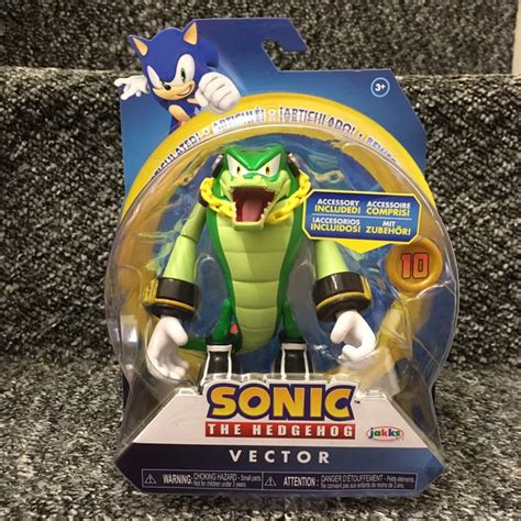 Sonic The Hedgehog Vector Articulated Action Figure With Coin 4 New In Box Eur 35 18 Picclick Fr